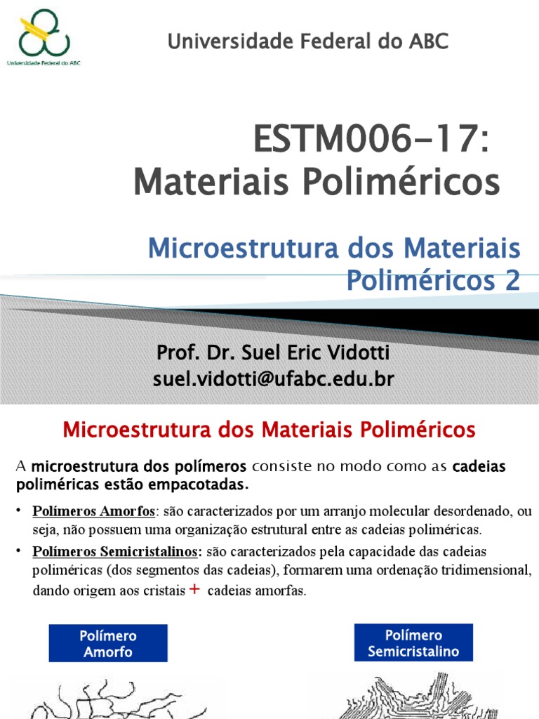 Microestrutura Dos Materiais Poliméricos 2 | PDF | Polímeros | Densidade