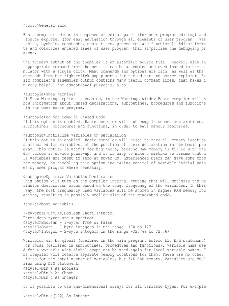 8085 Basic Compiler Reference Manual Download Free Pdf Subroutine