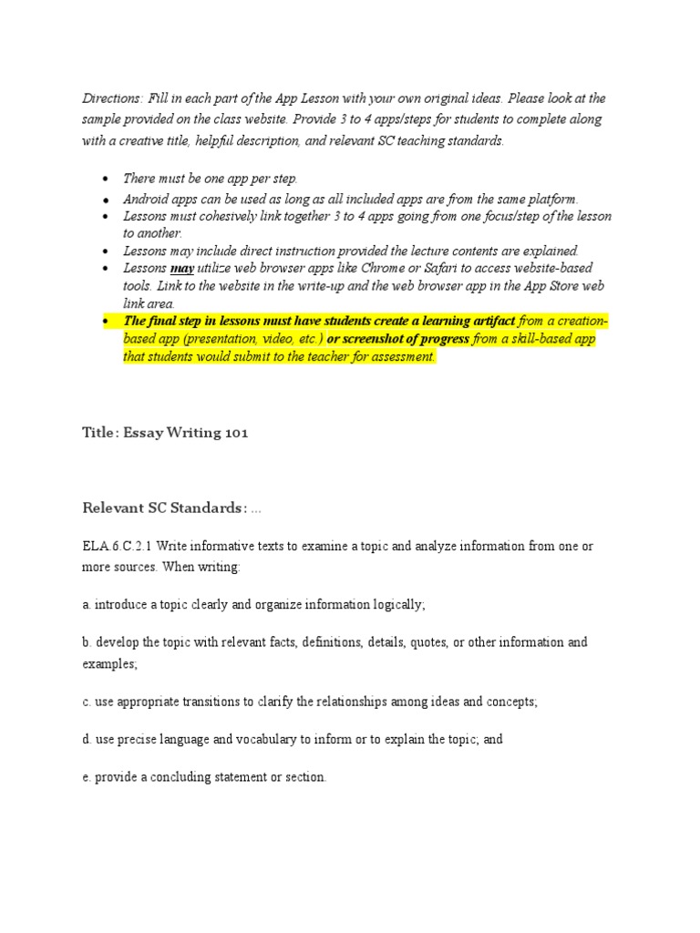 Alexander Coan Mobile Learning Lesson 229897 310894772 | PDF | Essays | Application Software