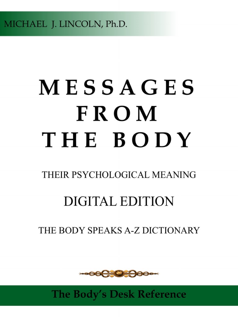 Messages From The Body | PDF | Consciousness | Psychological Trauma