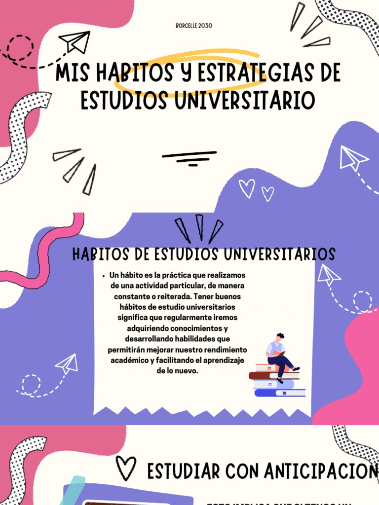 Mis Habitos Y Estrategias de Estudios Universitario: Borcelle 2030 | PDF | Crecimiento personal ...