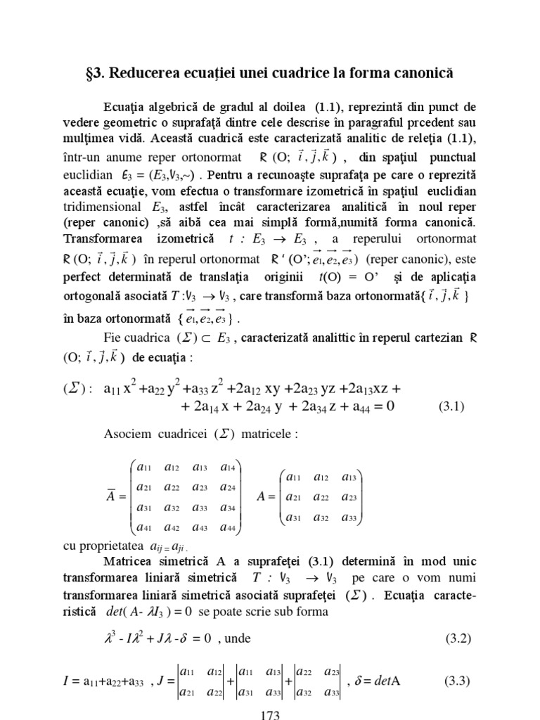 forma canonica cuadrice