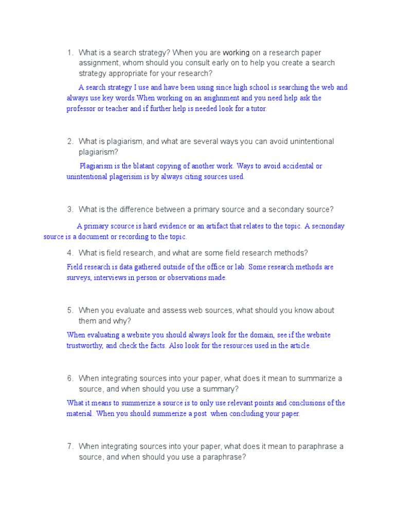 Research Strategies and Source Integration | PDF | Primary Sources ...