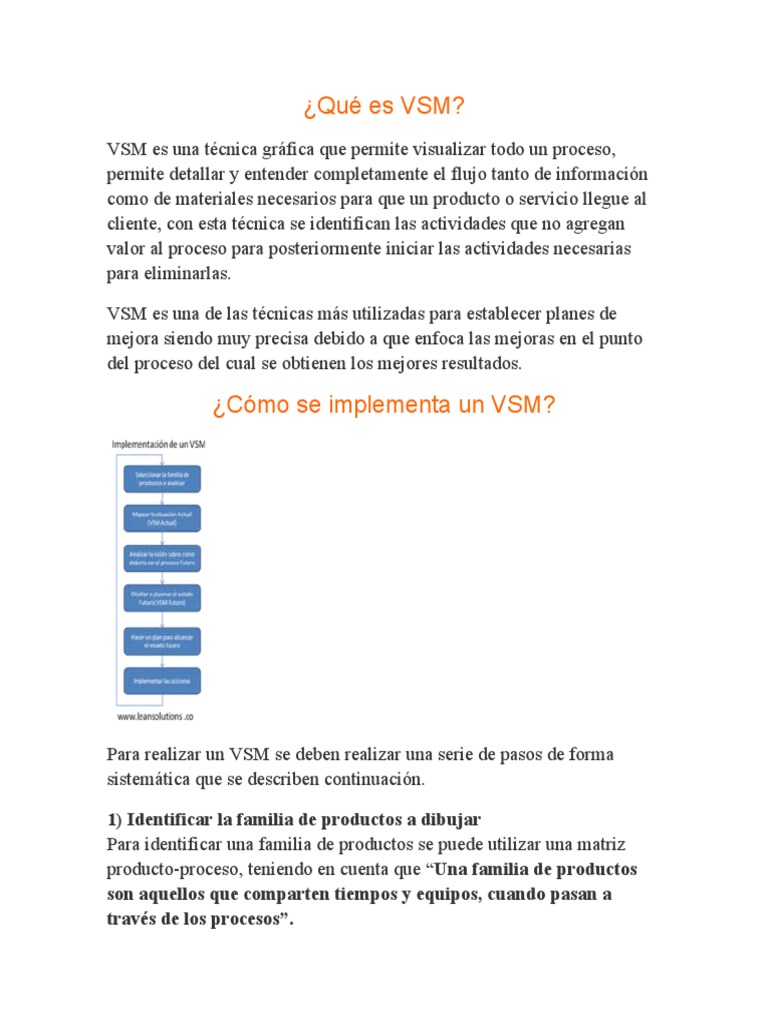 ¿Qué Es VSM? | PDF | Inventario