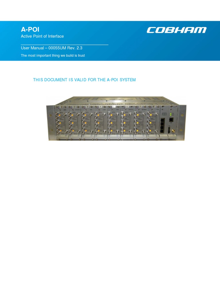 A-Poi: This Document Is Valid For The A-Poi System | PDF