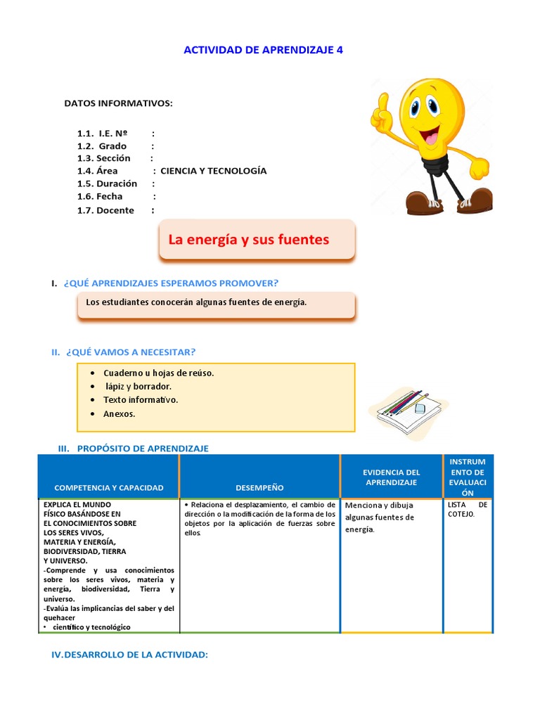 SESION La Energía y Sus Fuentes | PDF | Energía renovable | Combustibles