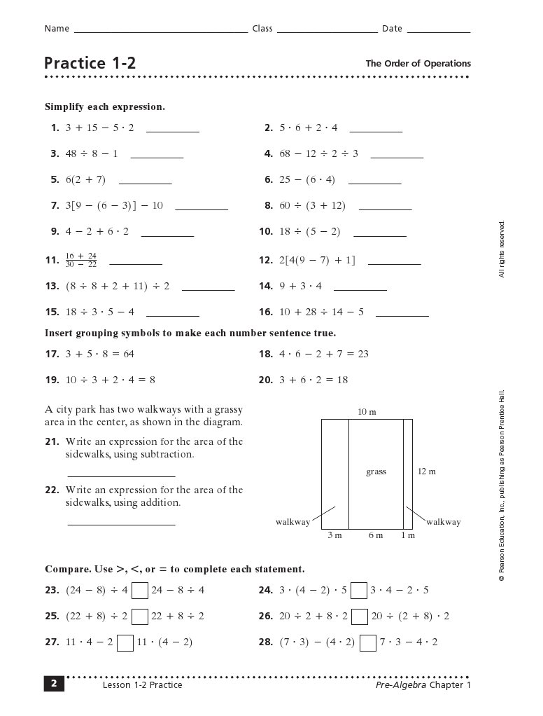 1-2 Practice | PDF | Teaching Mathematics