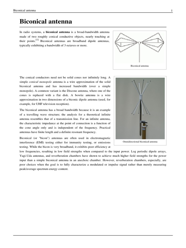 Biconical Antenna | PDF