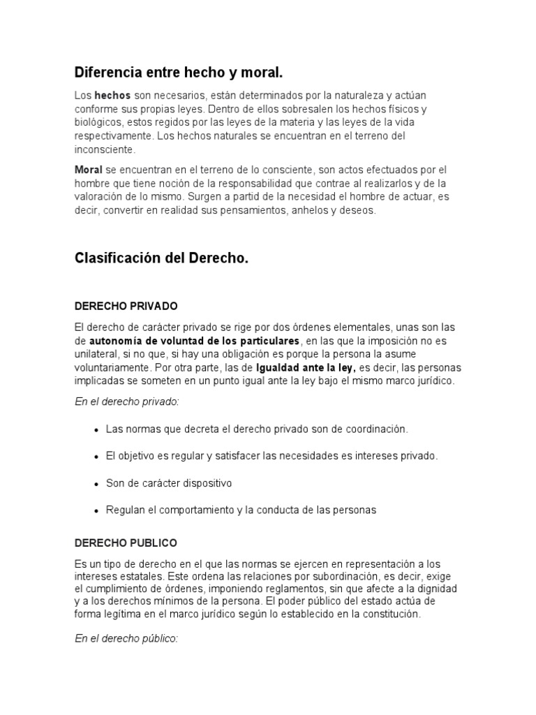 Diferencia Entre Hecho y Moral | PDF | Ley Pública | Estatuto Diferencia Entre Hecho y Moral | PDF | Ley Pública | Estatuto