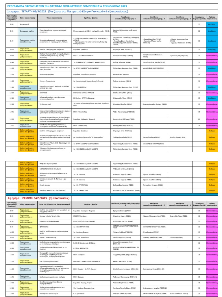 Προγραμμα Φεστιβαλ 2023 -Neo | PDF