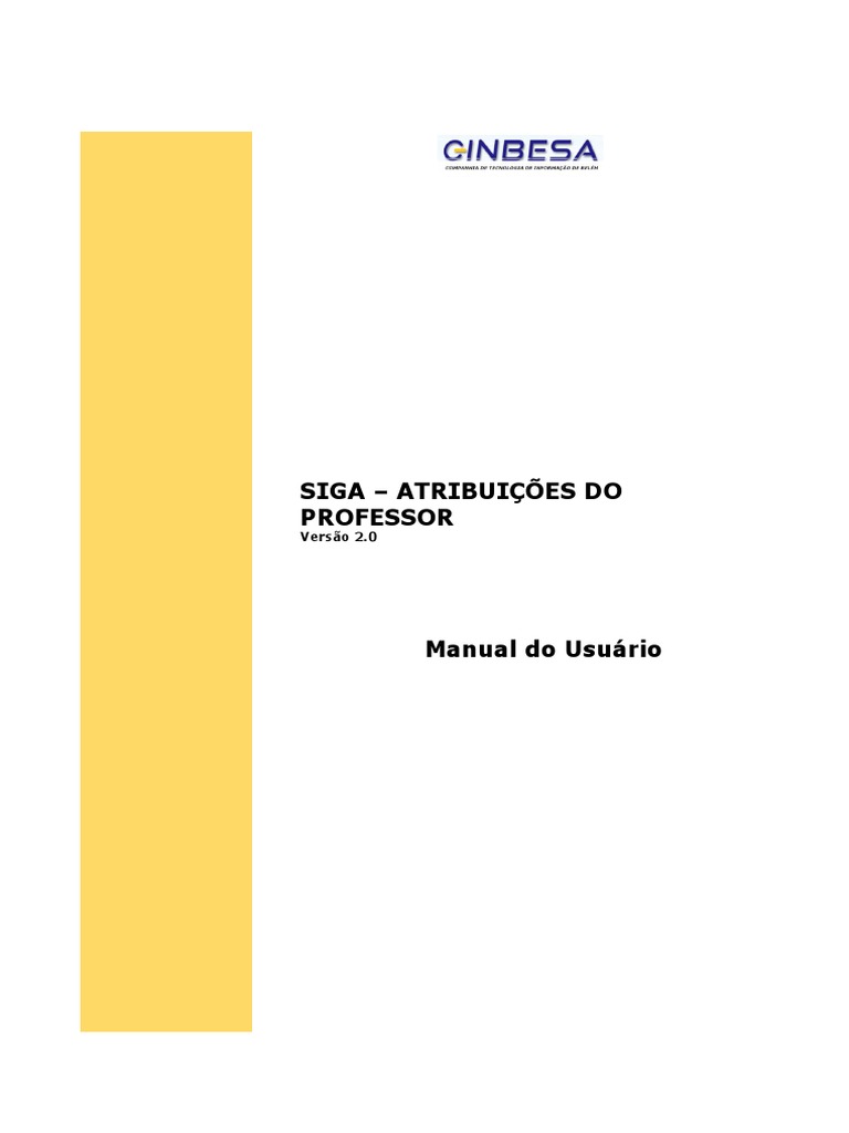 MANUAL_DO_USUARIO-Professor | PDF | Sistema de informação | Informática