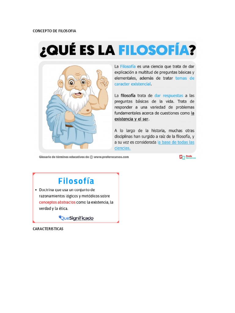Concepto de Filosofia | PDF