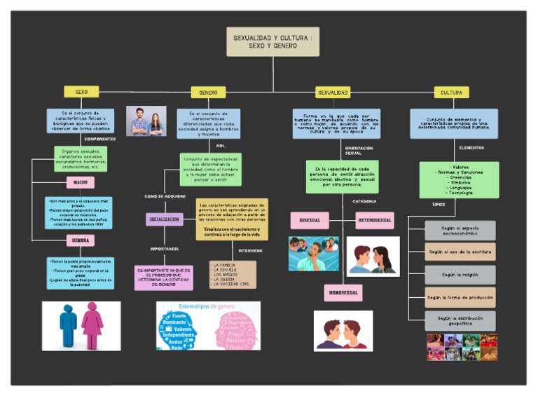 Mapa Conceptual Sexo Genero Sexualidad y Cultura | Descargar gratis PDF | Sexualidad | Género