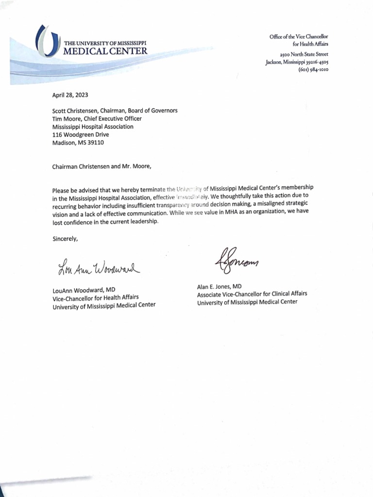 UMMC, MHA Termination Letter | PDF