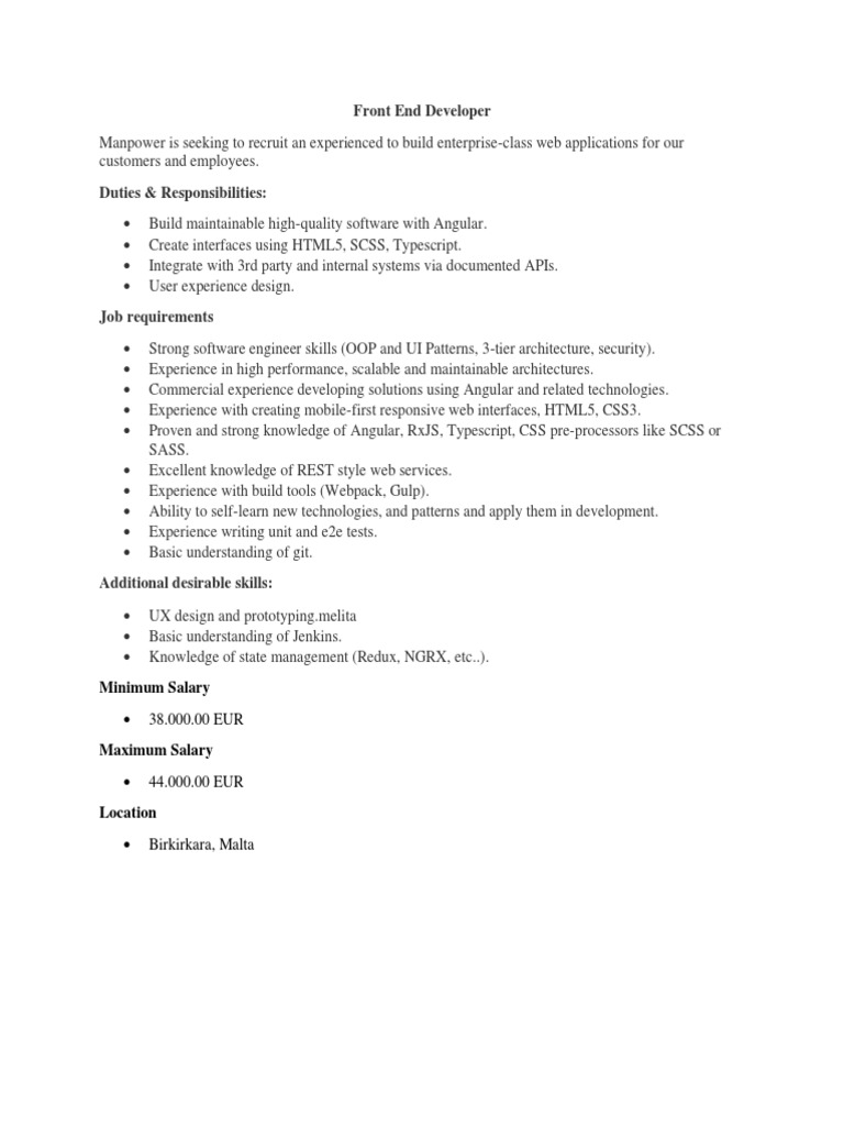 Front-End Developer. | PDF