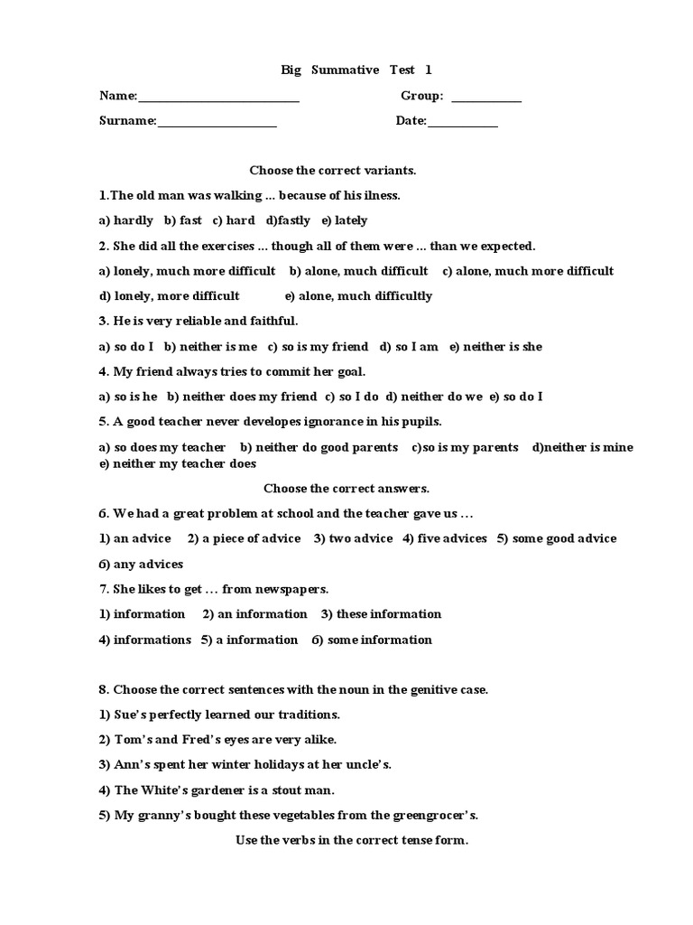 10 İngilis Dili BSQ-1 | PDF | Linguistic Typology | Linguistic Morphology