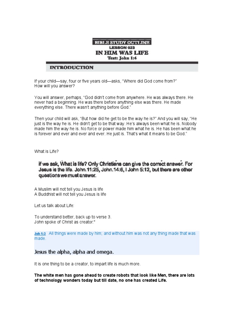 Christ Is Life | PDF | Eternal Life (Christianity) | Gospel Of John