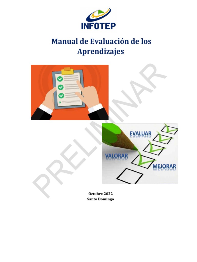 Manual de Evaluación de Los Aprendizajes | PDF