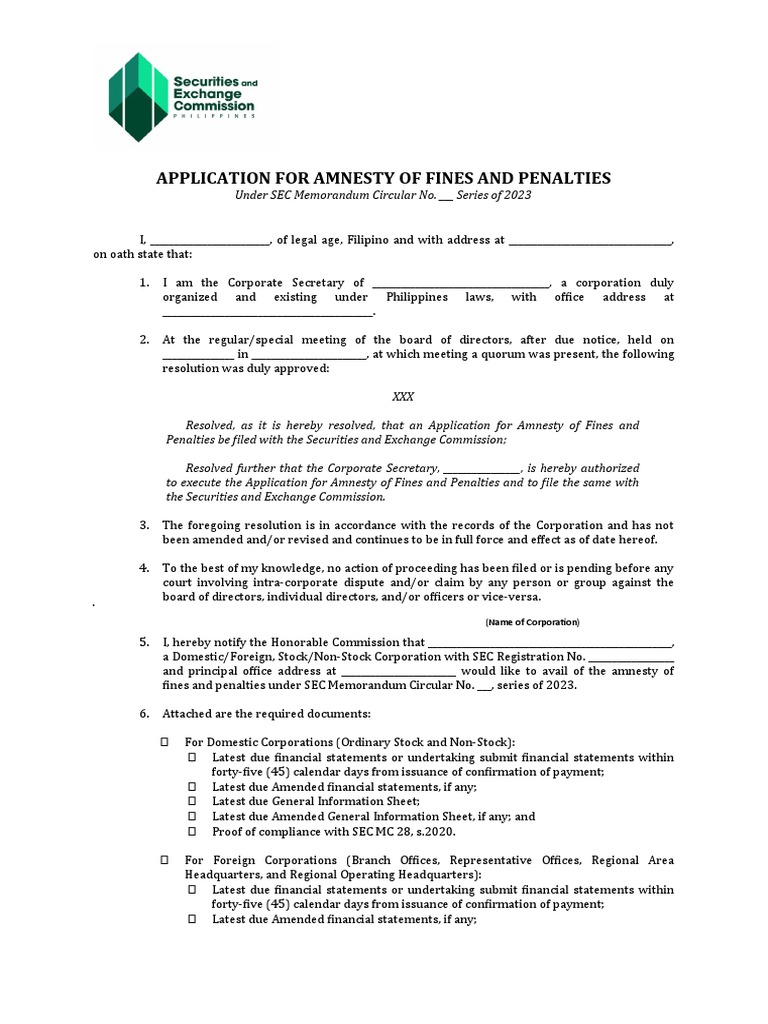 Application For Availment of Amnesty of Fines and Penalties.f5bfe3d1 ...