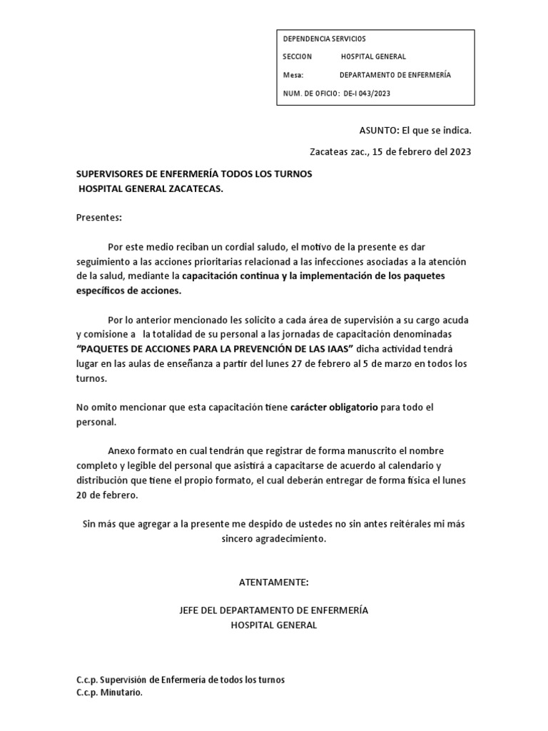 Oficio Machote | PDF