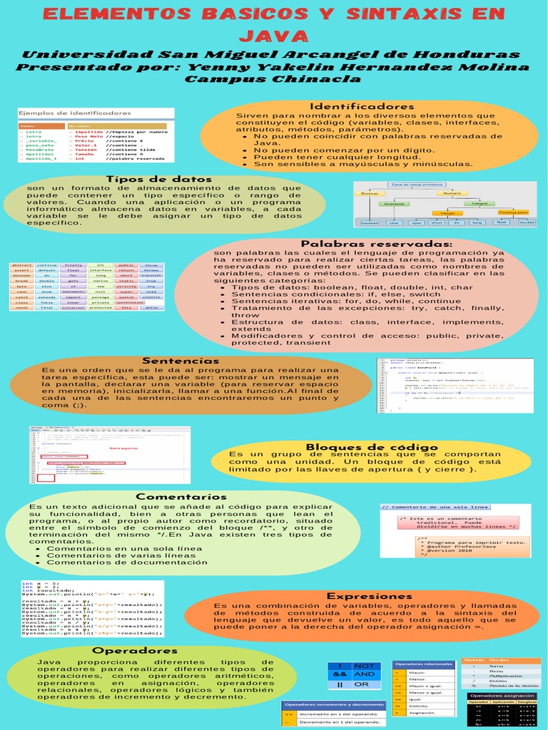Elementos Basicos y Sintaxis en Java | PDF | Java (lenguaje de programación) | Lenguaje de ...
