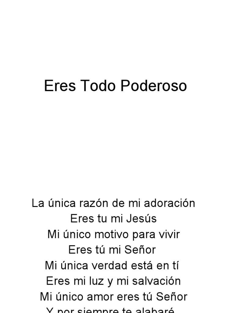 Eres Todo Poderoso | PDF