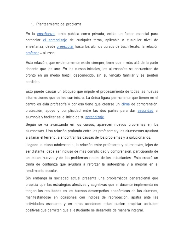 La Interaccion Maestro - Alumno y Su Impacto Academico y Social en El Aula. | Descargar gratis ...