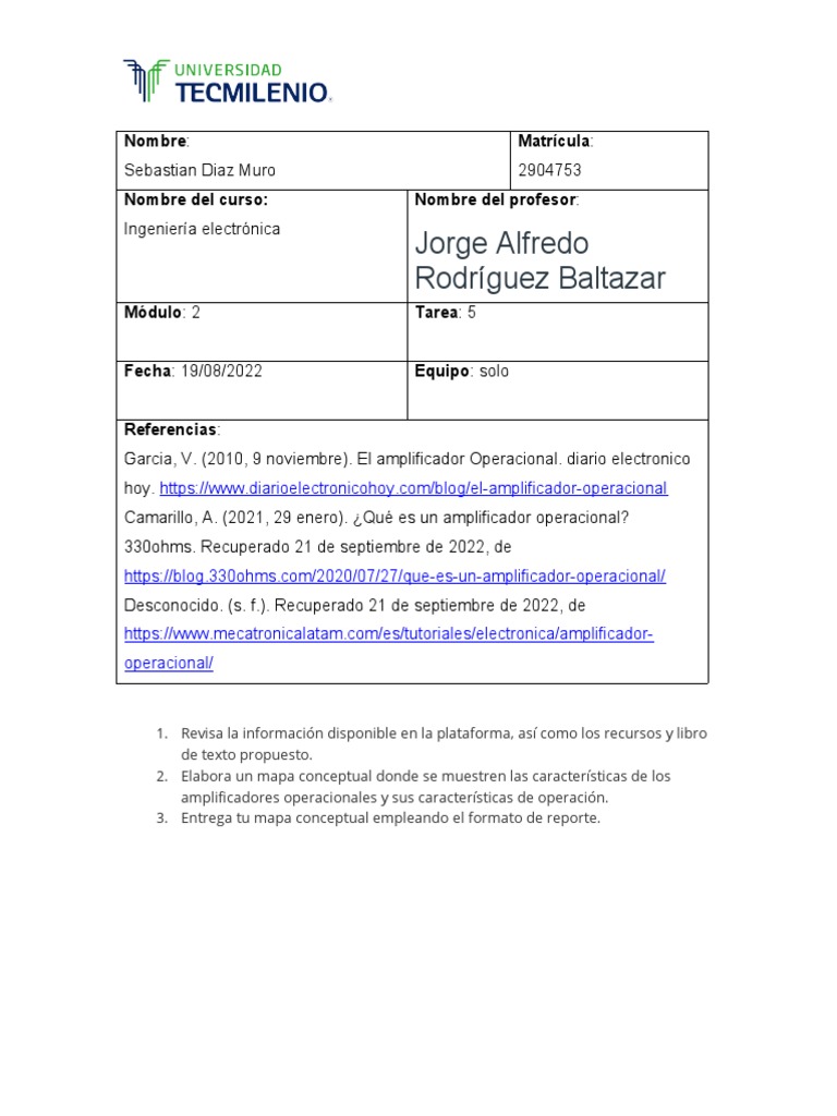 Tarea 5 de ELECTRONICA | PDF