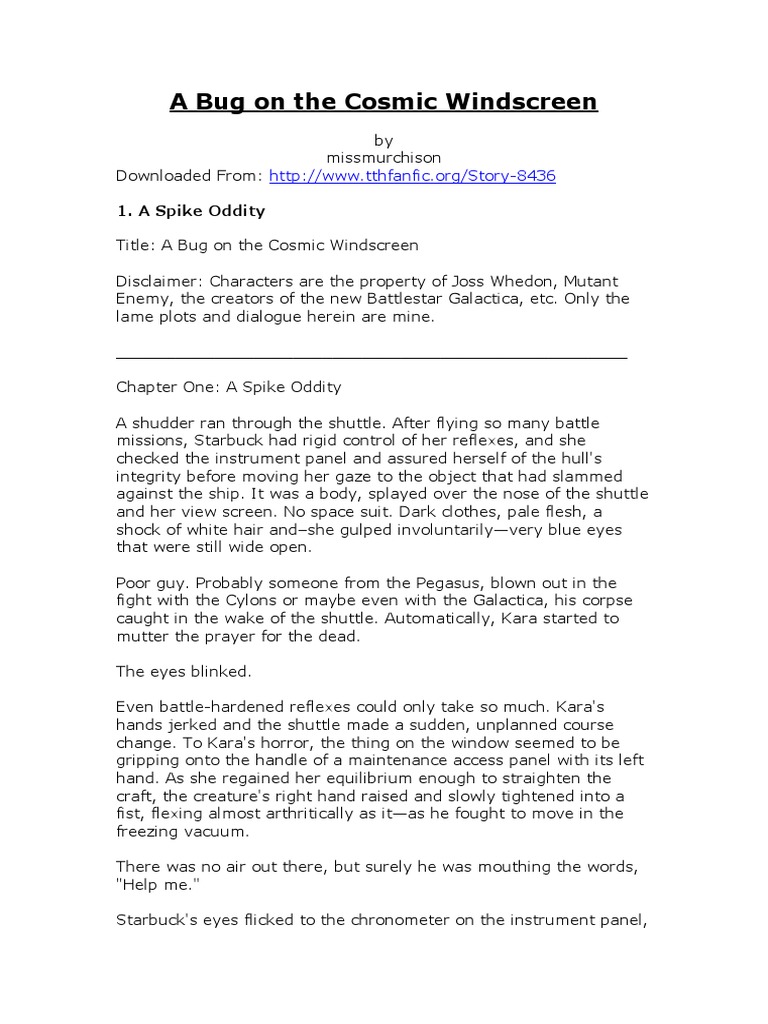 A Bug On The Cosmic Windscreen | PDF | Battlestar Galactica