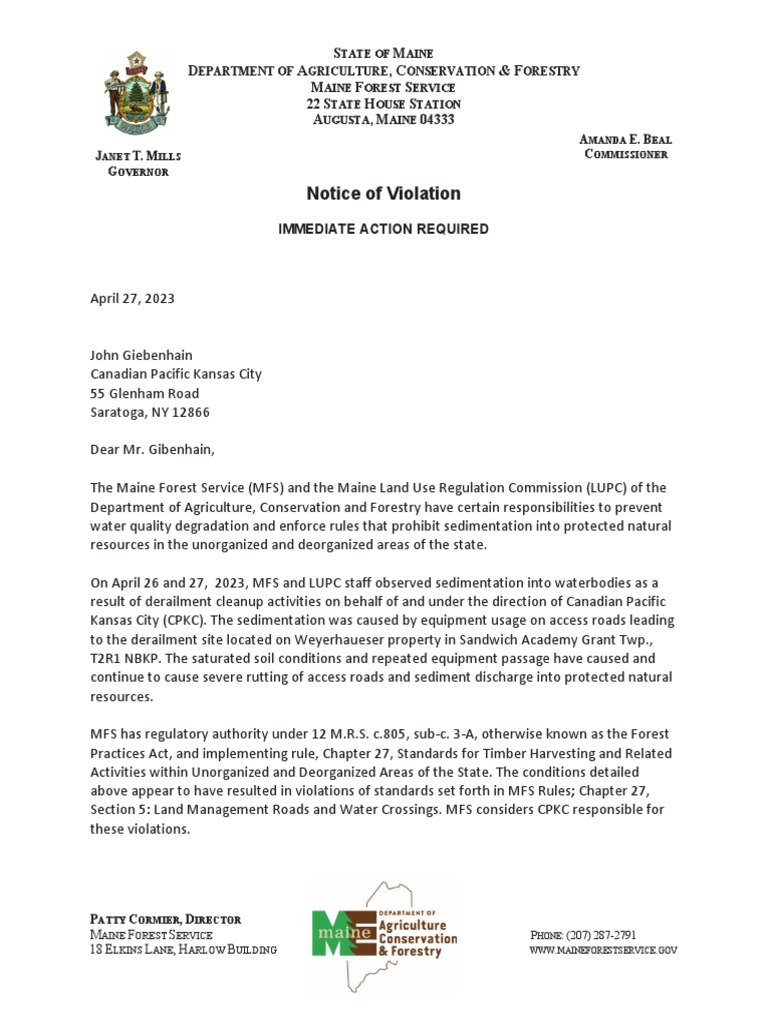 Notice of Violation | PDF