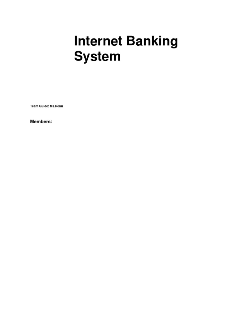 Internet Banking System | PDF | Web Application | Ajax (Programming)