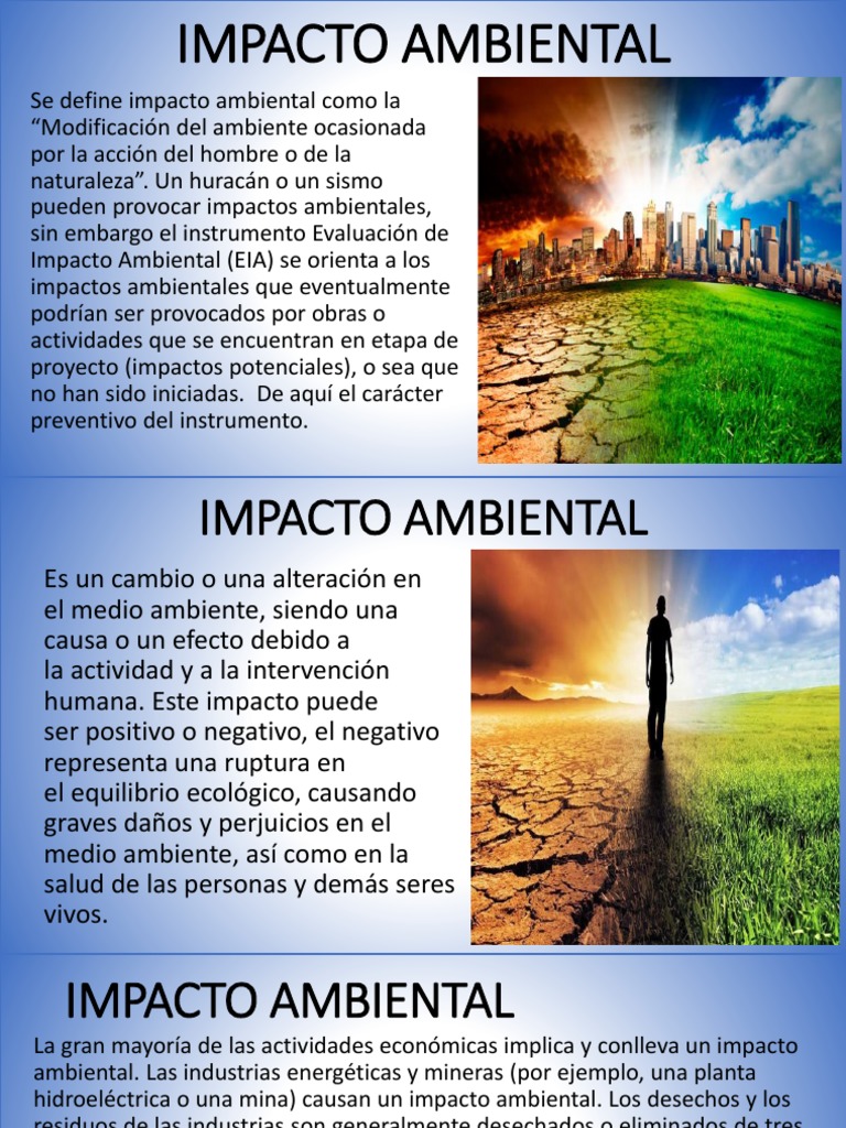 Concepto y Tipos de Impacto Ambiental | PDF | Entorno natural | Residuos