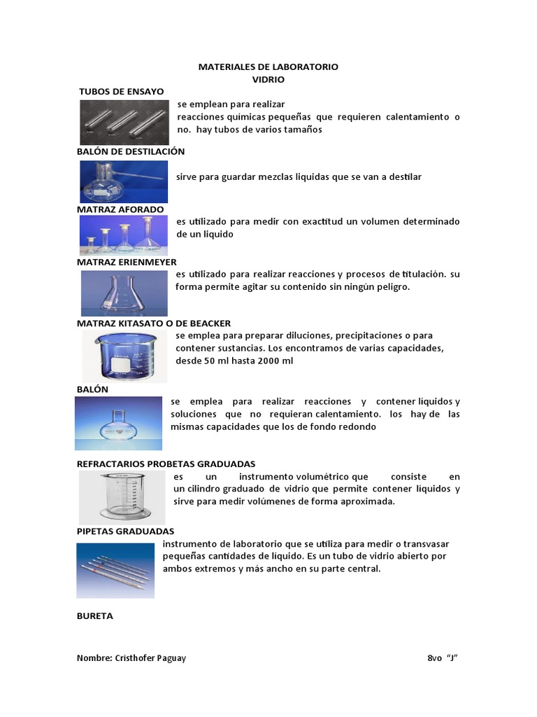30 MATERIALES DE VIDRIO PARA LABORATORIO | PDF | Lentes | Ciencias fisicas