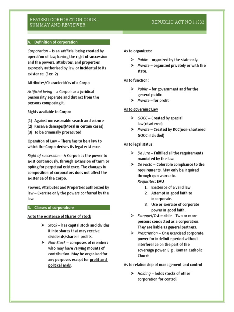 Comprehensive RCC Reviewer 2023 | PDF | Stocks | Corporations