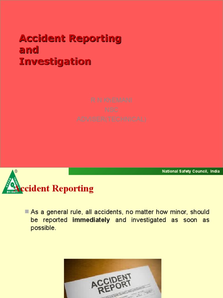 RNK - NSC - Accident Reporting & Investigation | PDF | Computers