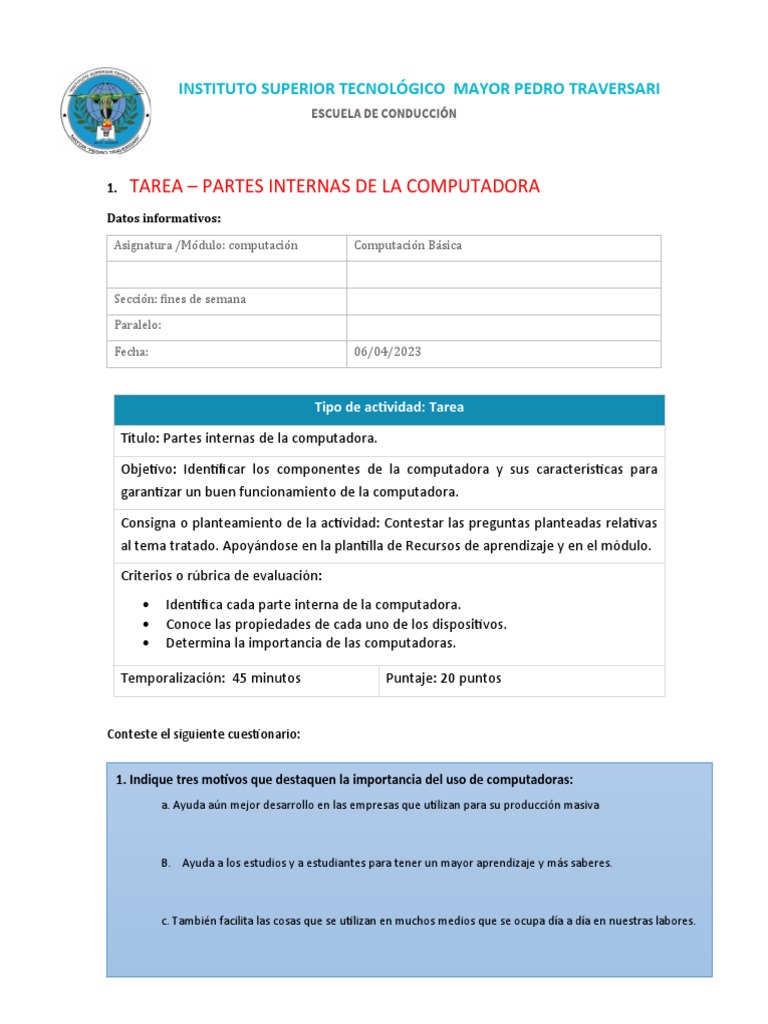 TAREA Luis Sayay | PDF | Bienes manufacturados | Arquitectura de Computadores