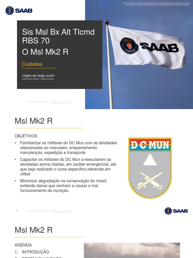 Sis MSL BX Alt TLCMD RBS 70 O MSL Mk2 R: Cuidados | PDF | Embalagem e ...