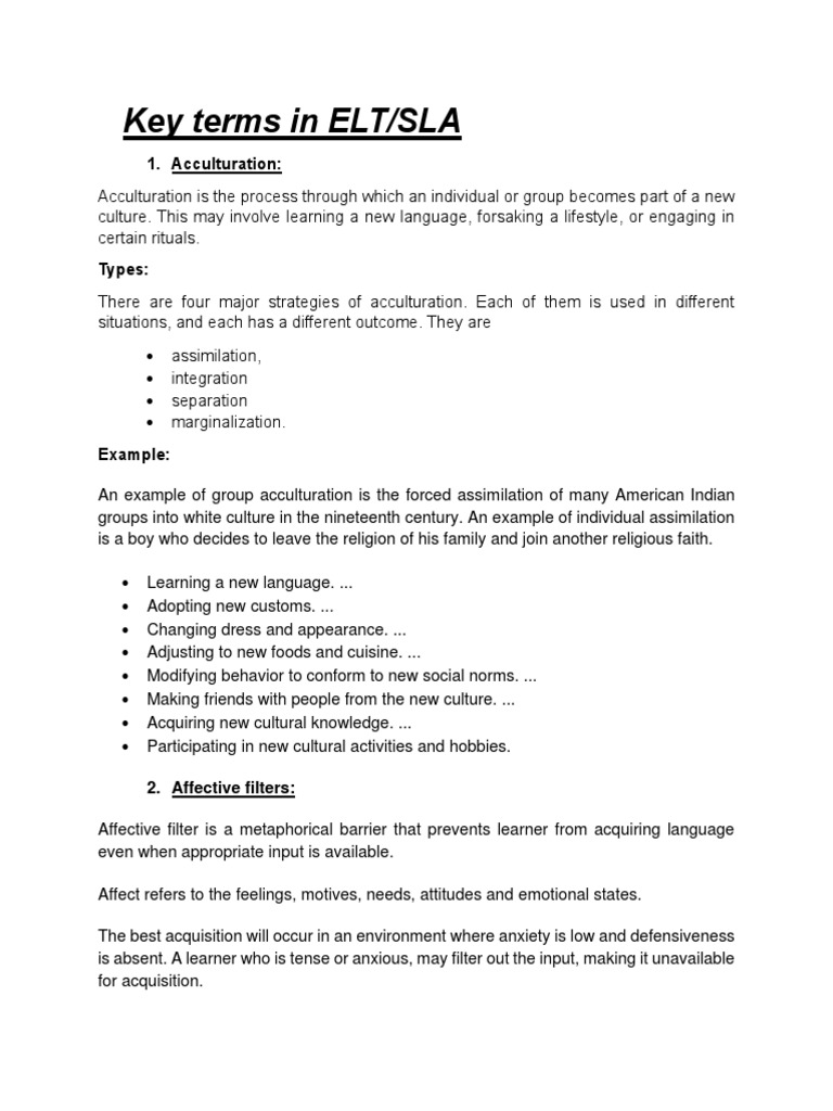 Key Terms in ELT | Download Free PDF | Language Education | English As A Second Or Foreign Language