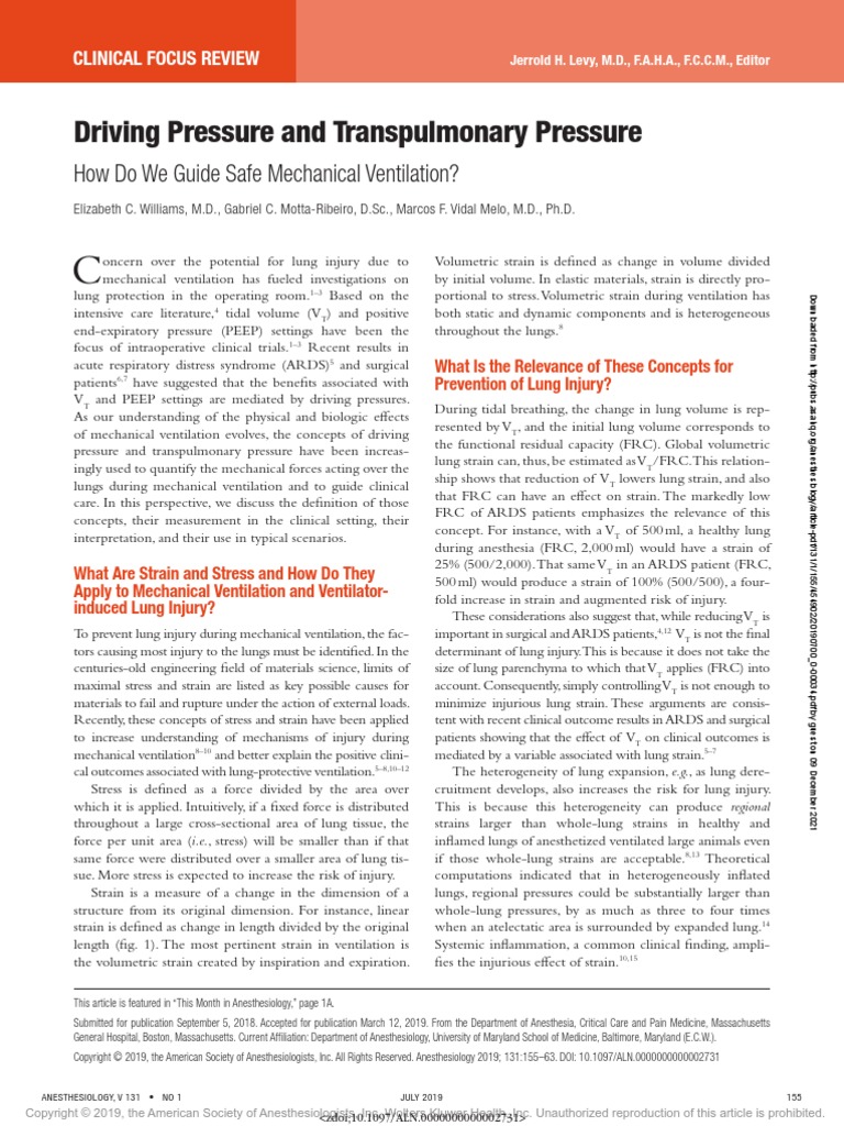 Driving Pressure and Transpulmonary Pressure: How Do We Guide Safe ...