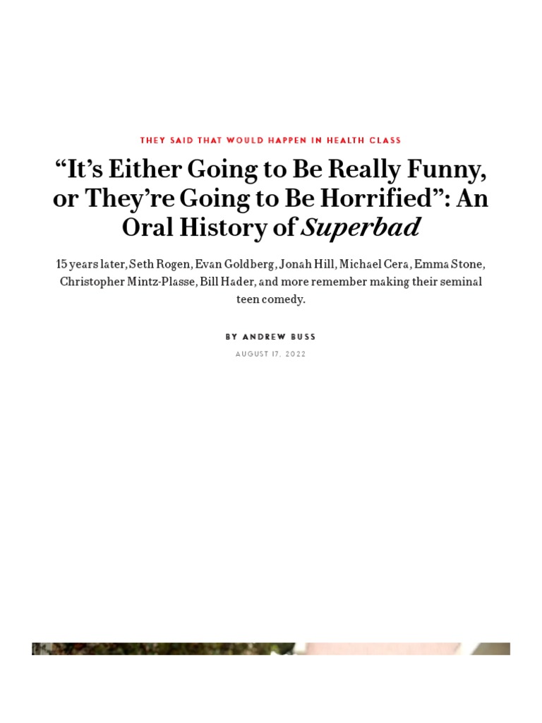 "It's Either Going To Be Really Funny, or They're Going To Be Horrified ...