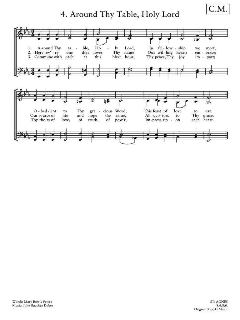 004 Around Thy Table, Holy Lord | PDF