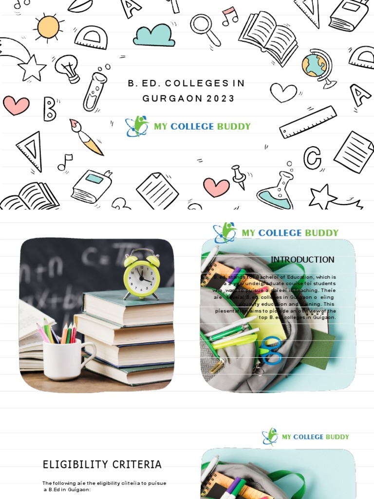 Bed Colleges in Gurgaon 2023 | PDF