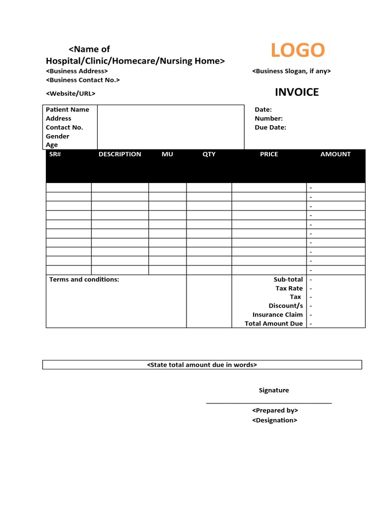Hospital Invoice | PDF