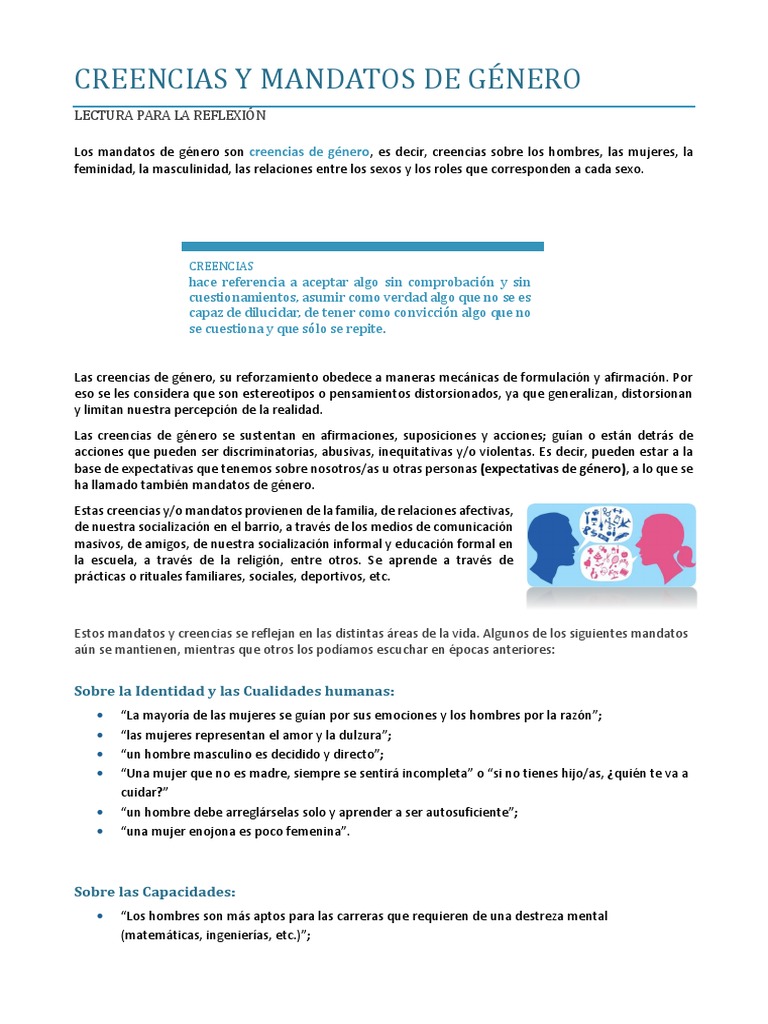 Mandatos de Género y Estereotipos | PDF | Género | Estudios de género