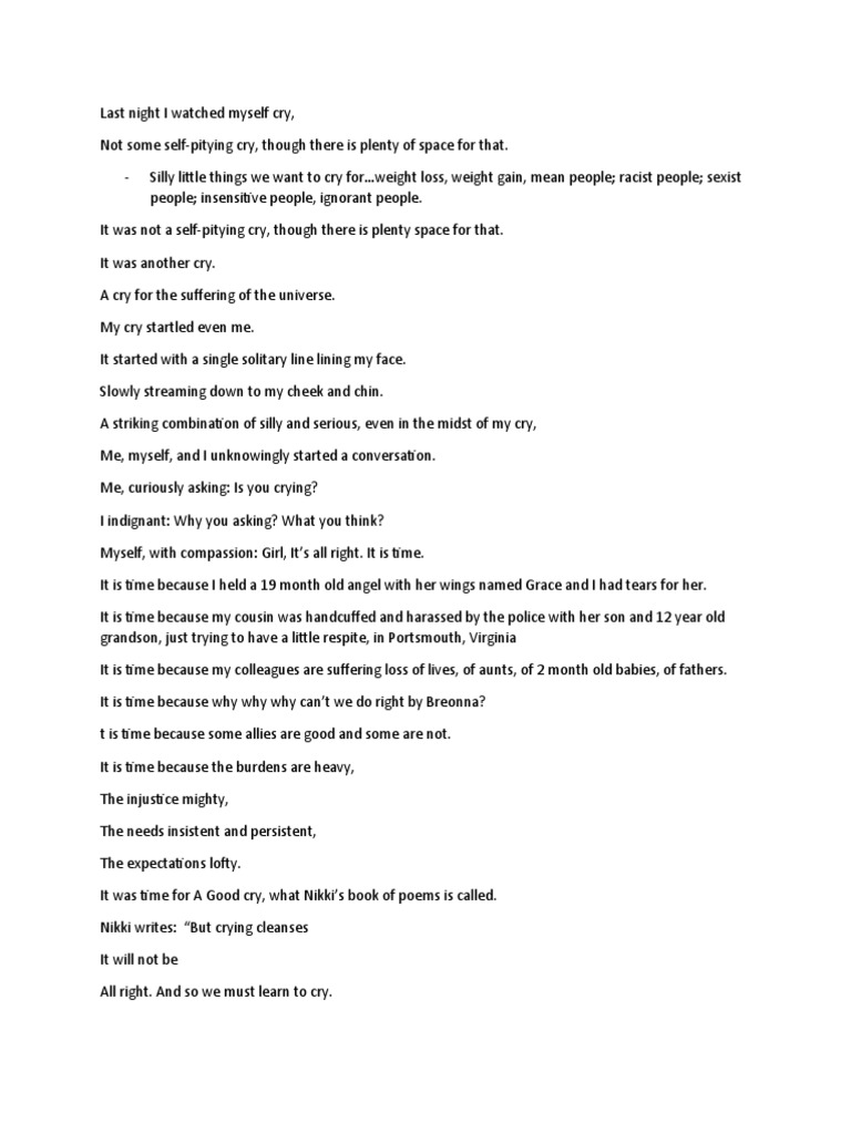 The Power of Crying for Justice | PDF