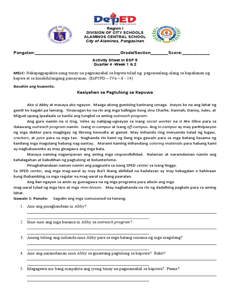 ESP-Q4-WEEK-1-2 | PDF