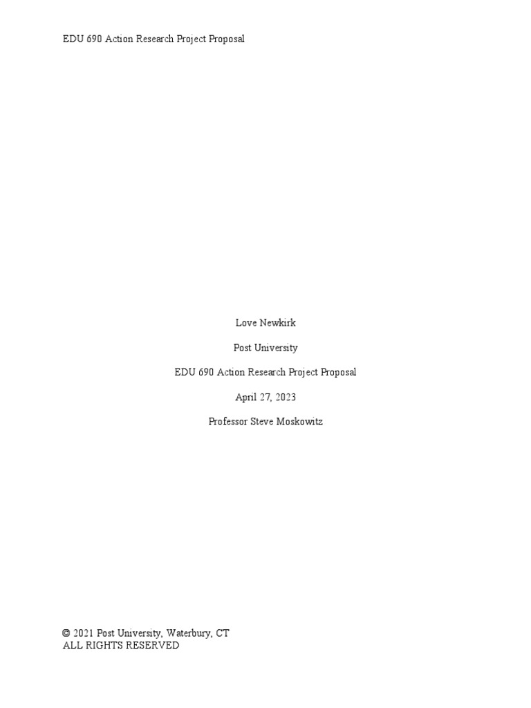 Edu 690 Action Research Proposal Capstone 1 | PDF | Multilingualism | Curriculum