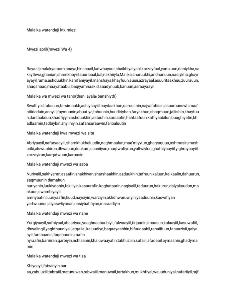 Malaika watenda-WPS Office | PDF