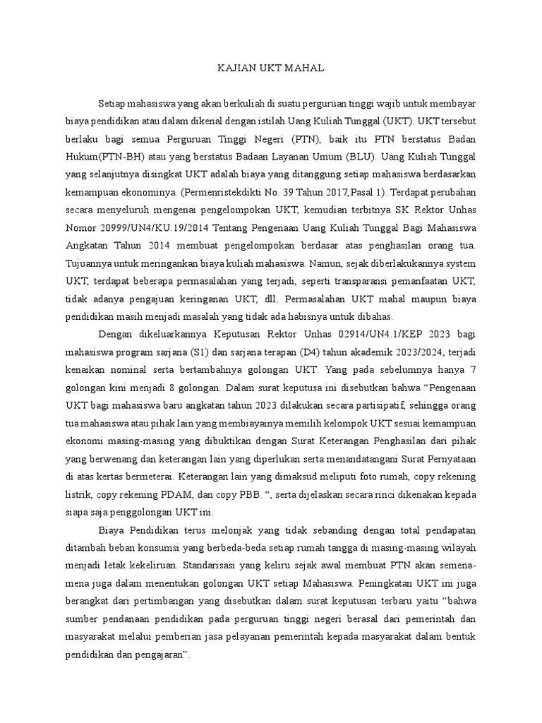 Kajian - Ukt Mahal | PDF