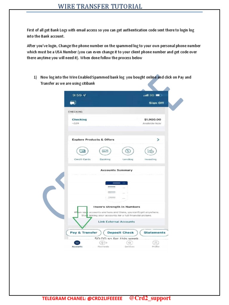 Wire Transfer Tutorial From MMM | PDF